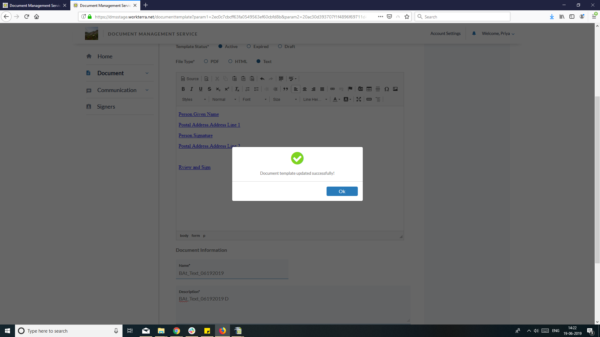 Dms 1522 Dms Production Text Edit Newly Added Fields Are Not Asking For Manage